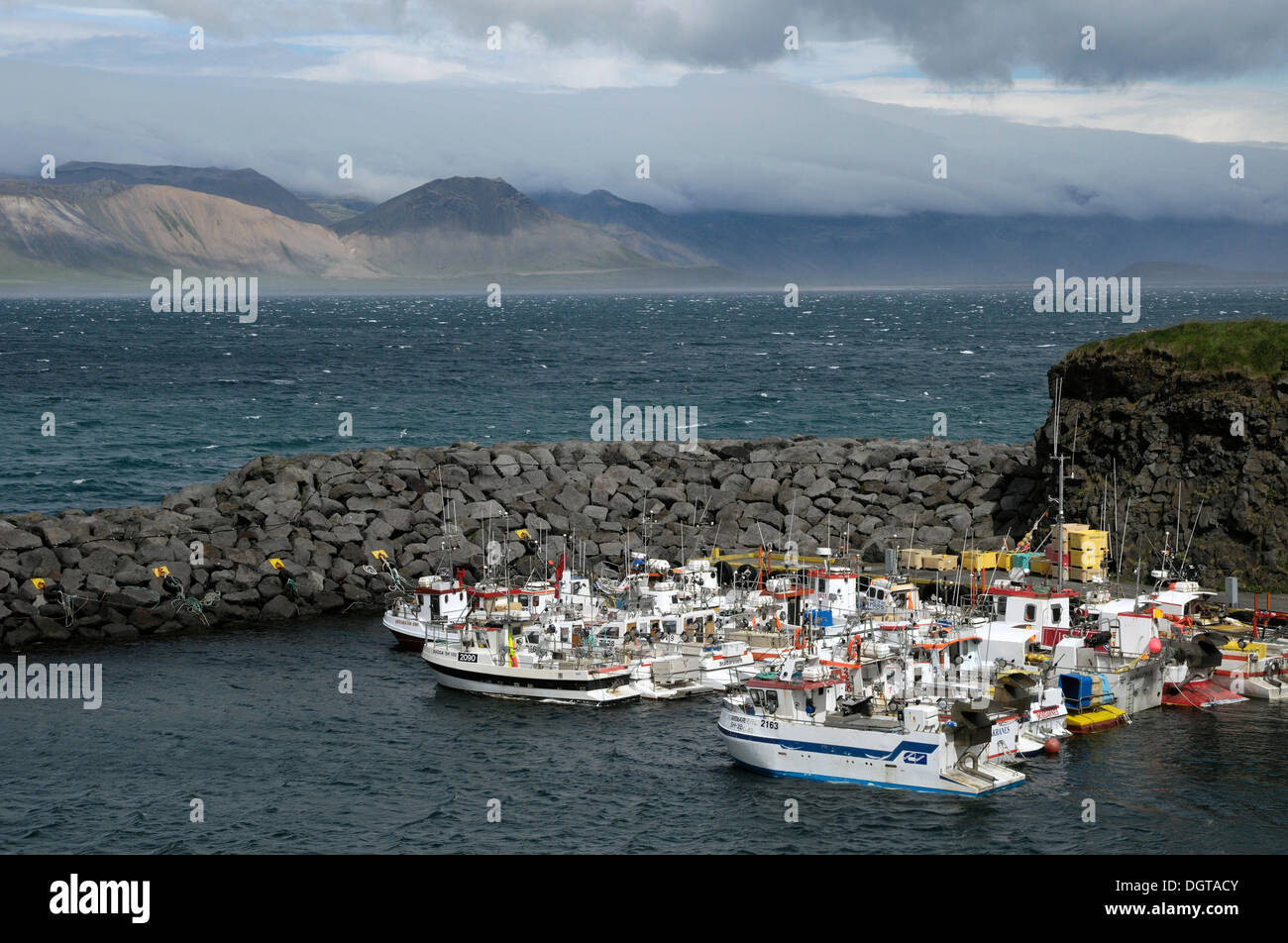 Port of Arnarstapi, Snæfellsnes Peninsula, Iceland, Europe Stock Photo ...