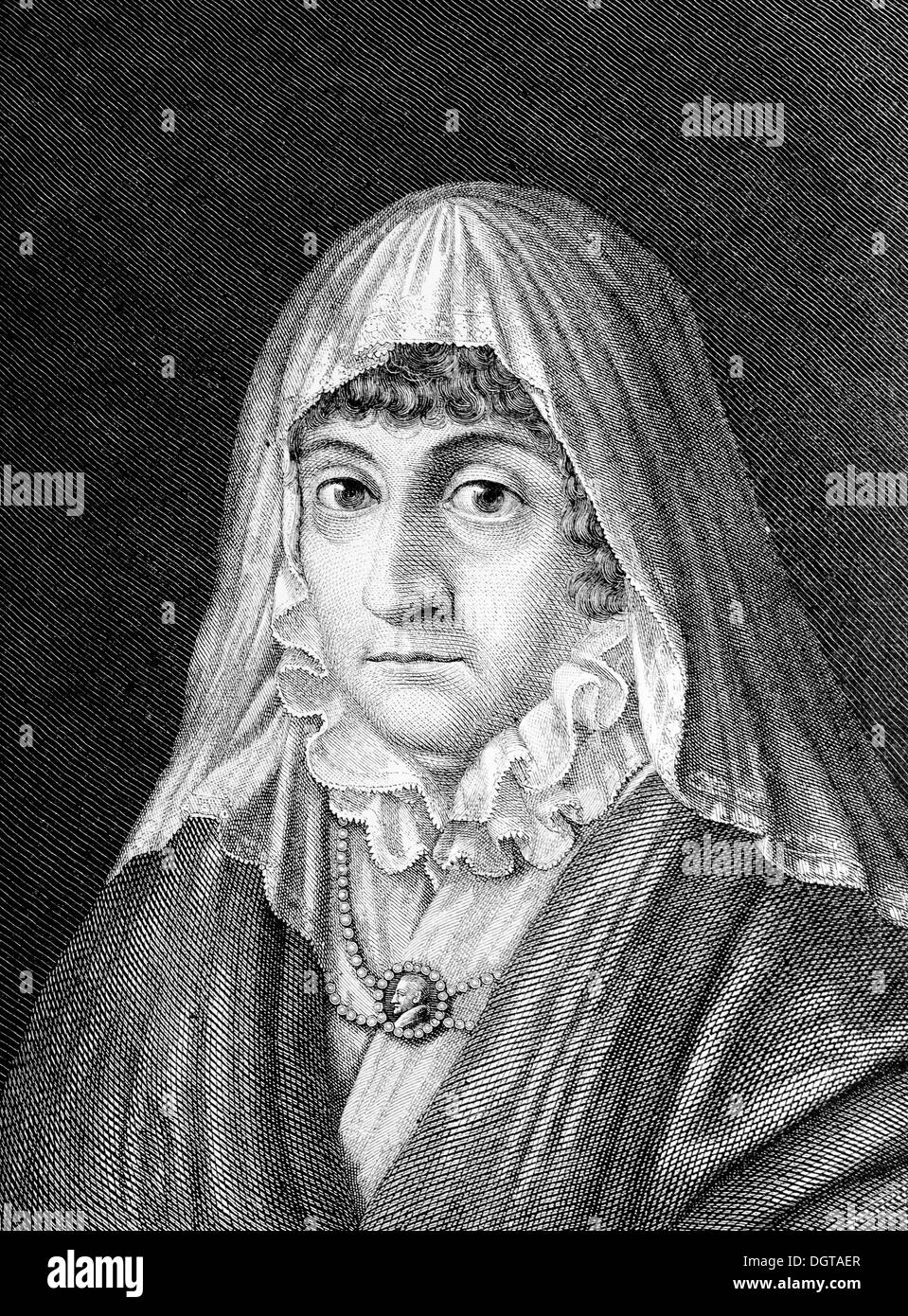 Duchess Amalia in her old age, historical illustration in Deutsche ...