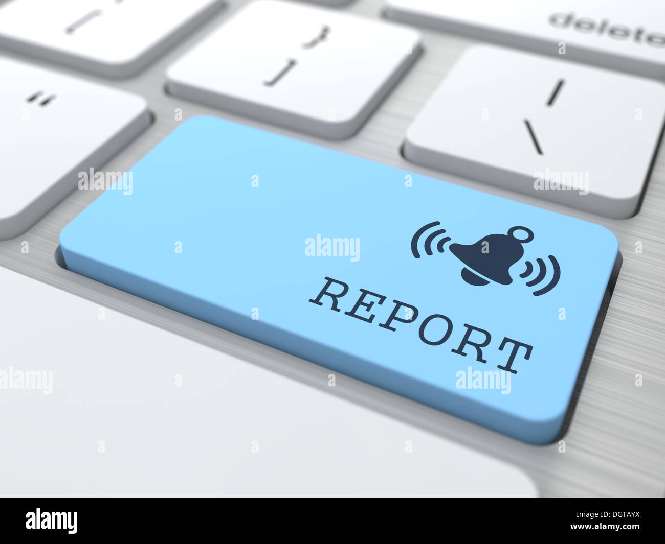 Business Concept - The Blue Report Button Stock Photo - Alamy