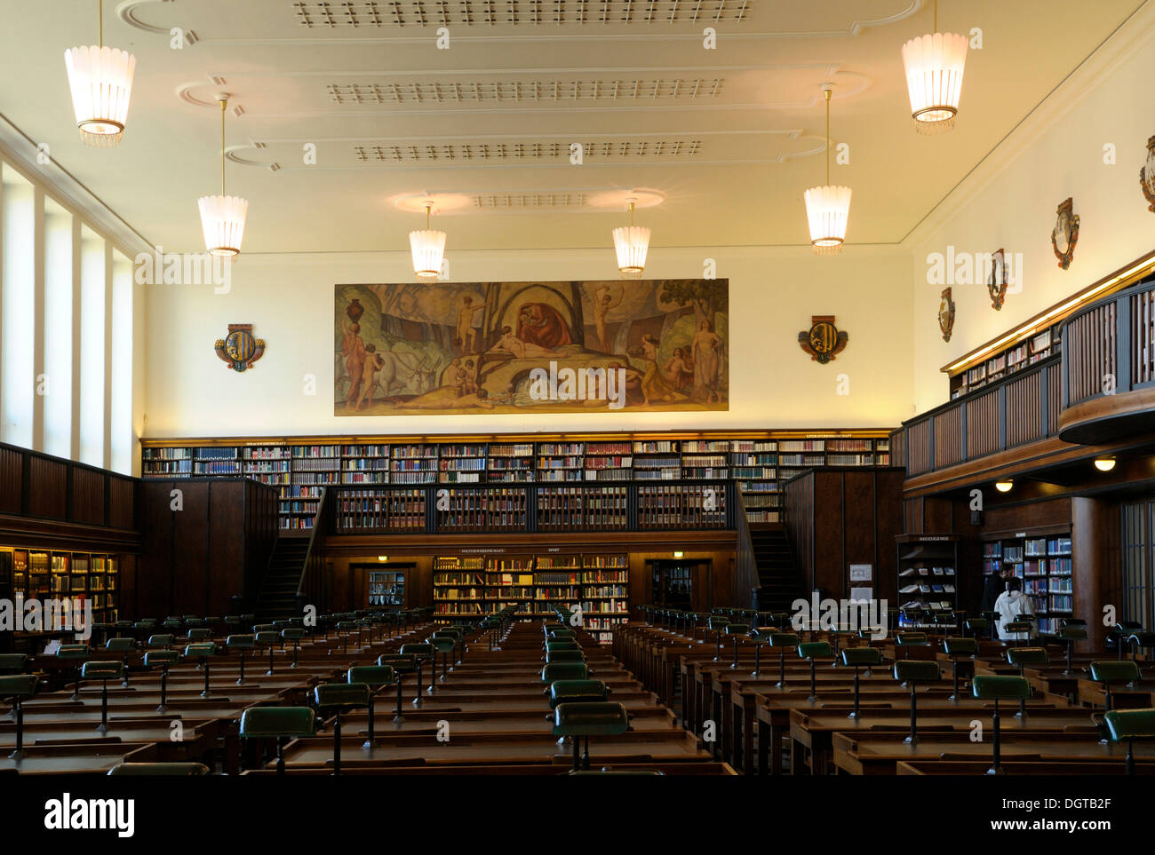 Reading Room, German National Library, Leipzig, Saxony Stock Photo - Alamy