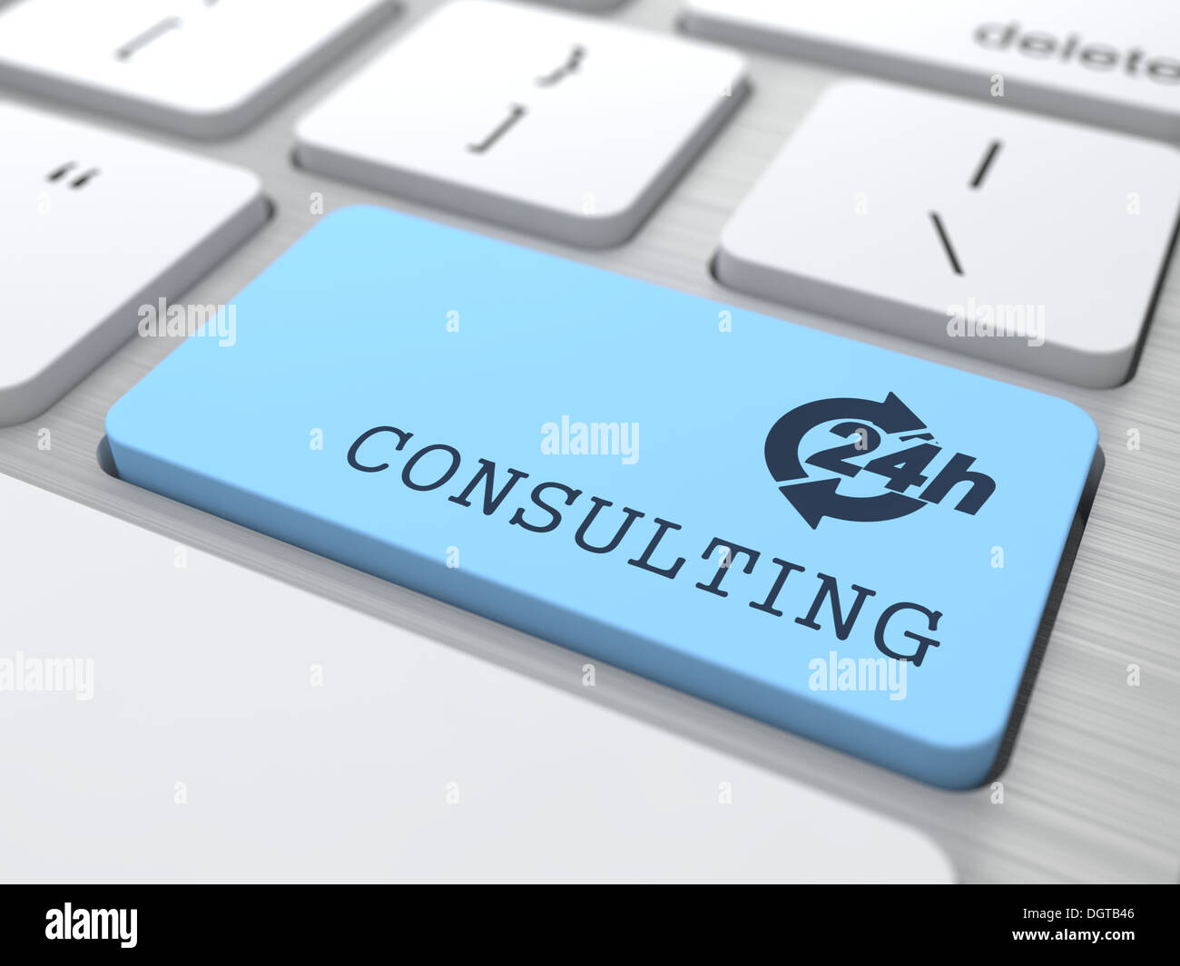 Service Concept - The Blue Consulting Button Stock Photo - Alamy