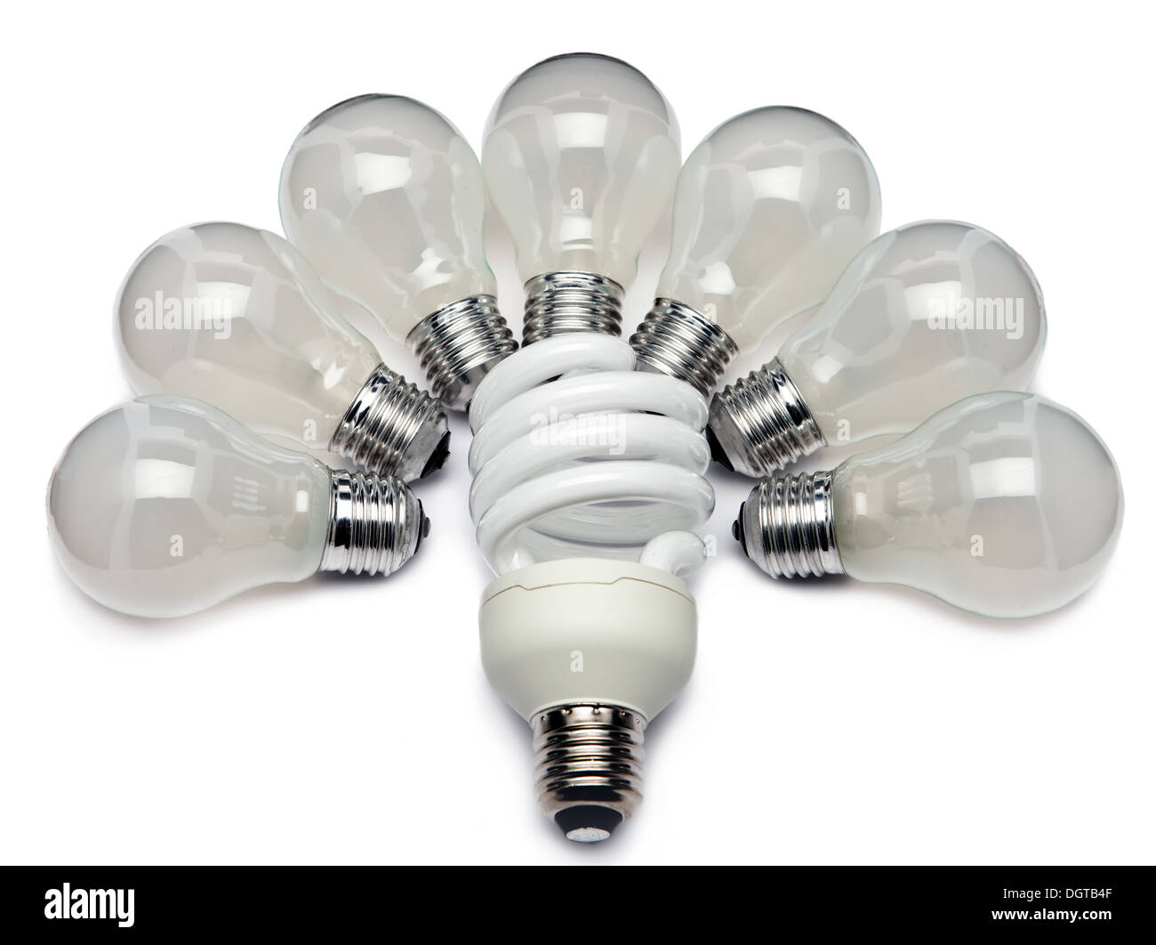 Power saving up electric lamp Stock Photo - Alamy