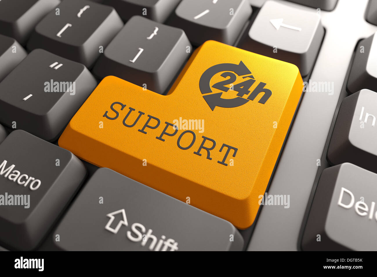 Keyboard with Support Button Stock Photo - Alamy