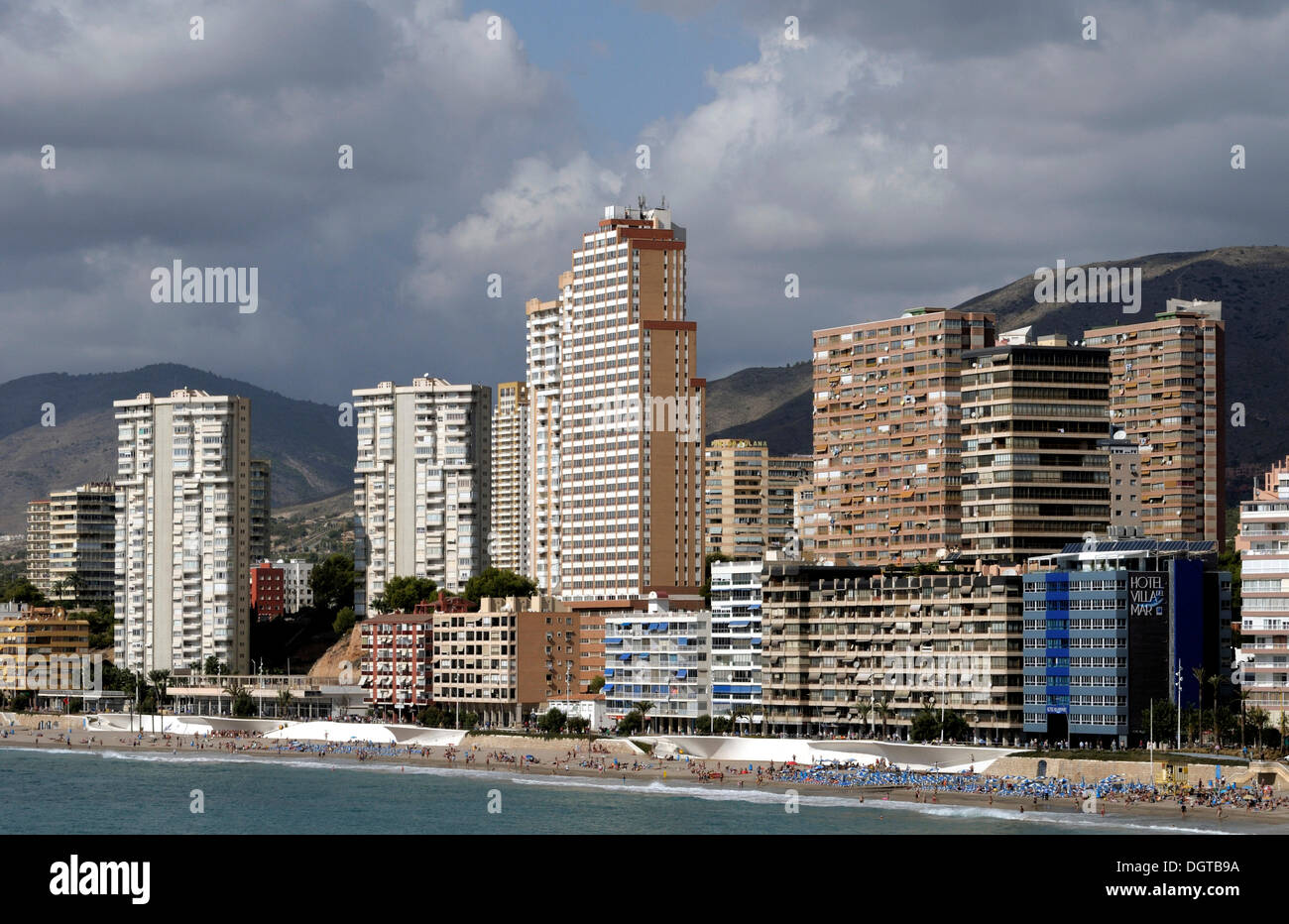 Playa de Levante beach, Benidorm, Costa Blanca, Spain, Europe Stock ...