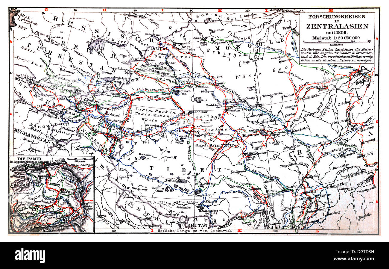 History central asia map hi-res stock photography and images - Alamy