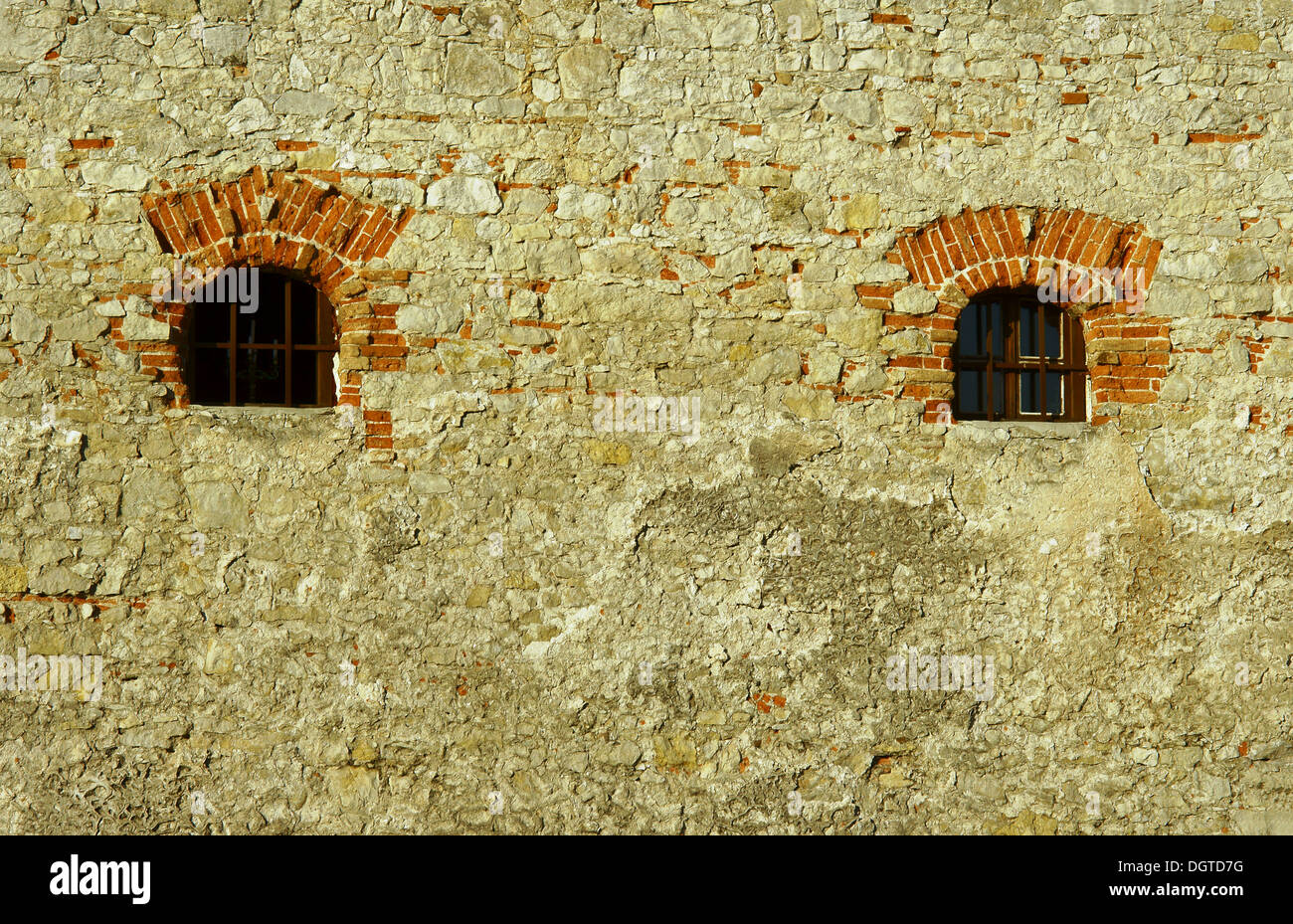 Window in medieval castle, Poland Stock Photo - Alamy