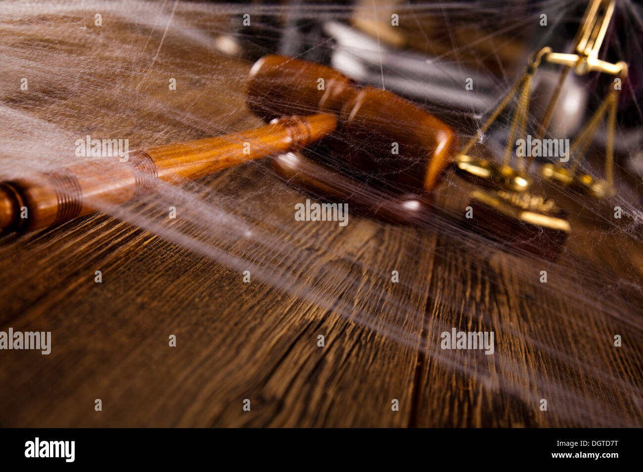 Scales of justice, gavel and law book Stock Photo - Alamy
