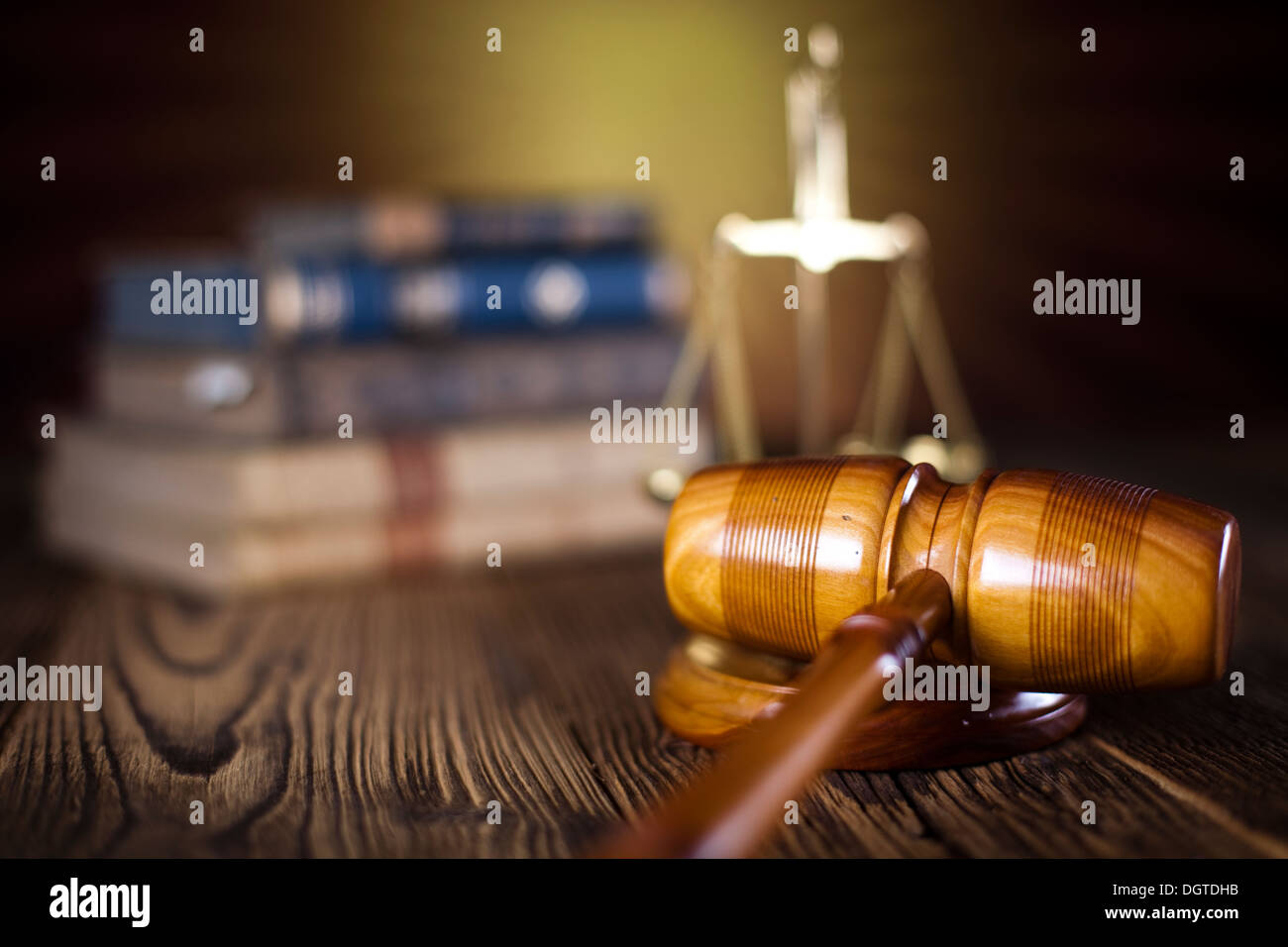 Scales of justice, gavel and law book Stock Photo - Alamy