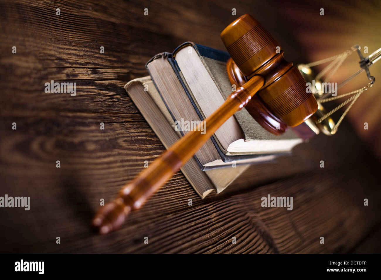Scales of justice, gavel and law book Stock Photo - Alamy