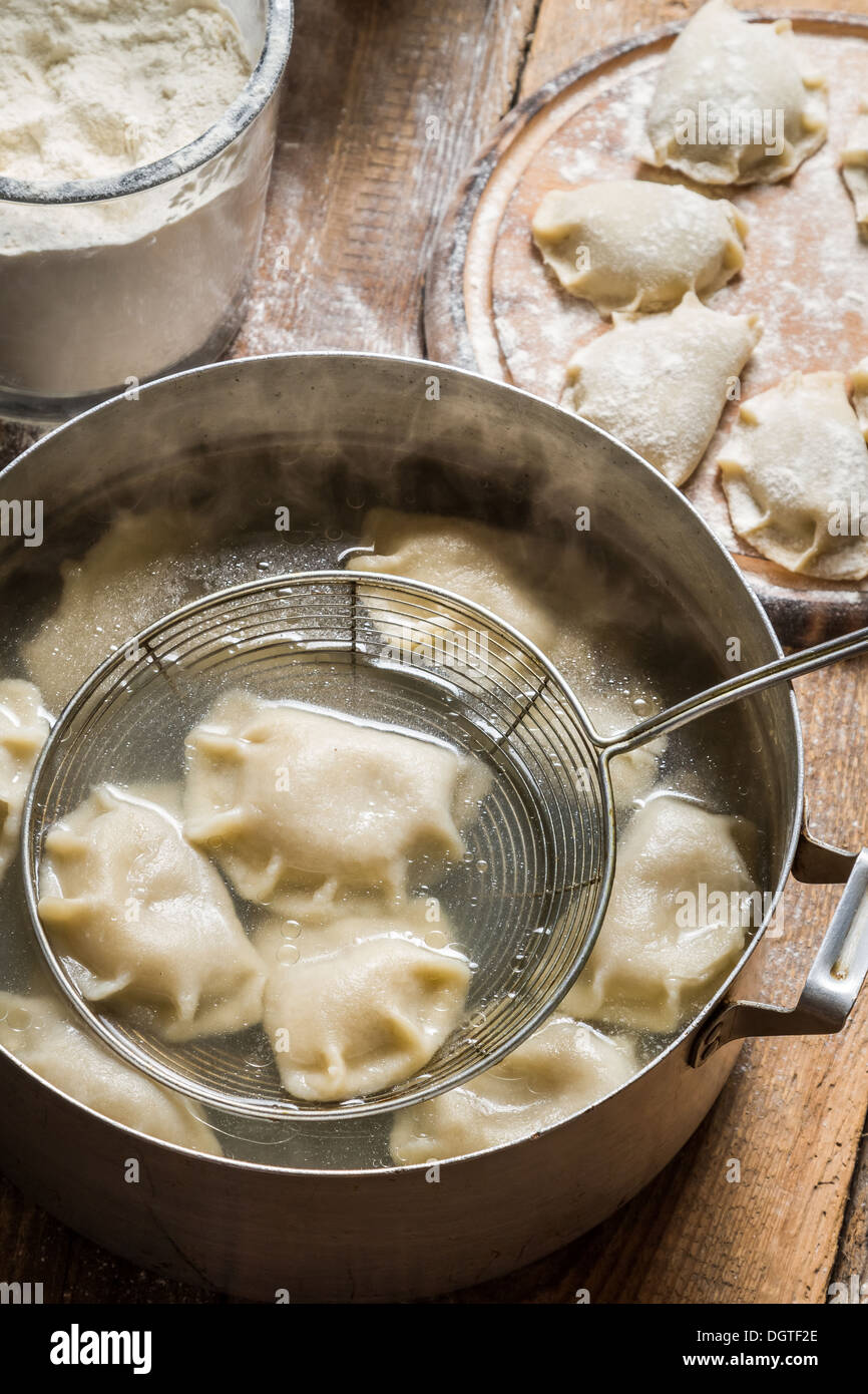 Freshly cooked homemade dumplings Stock Photo - Alamy