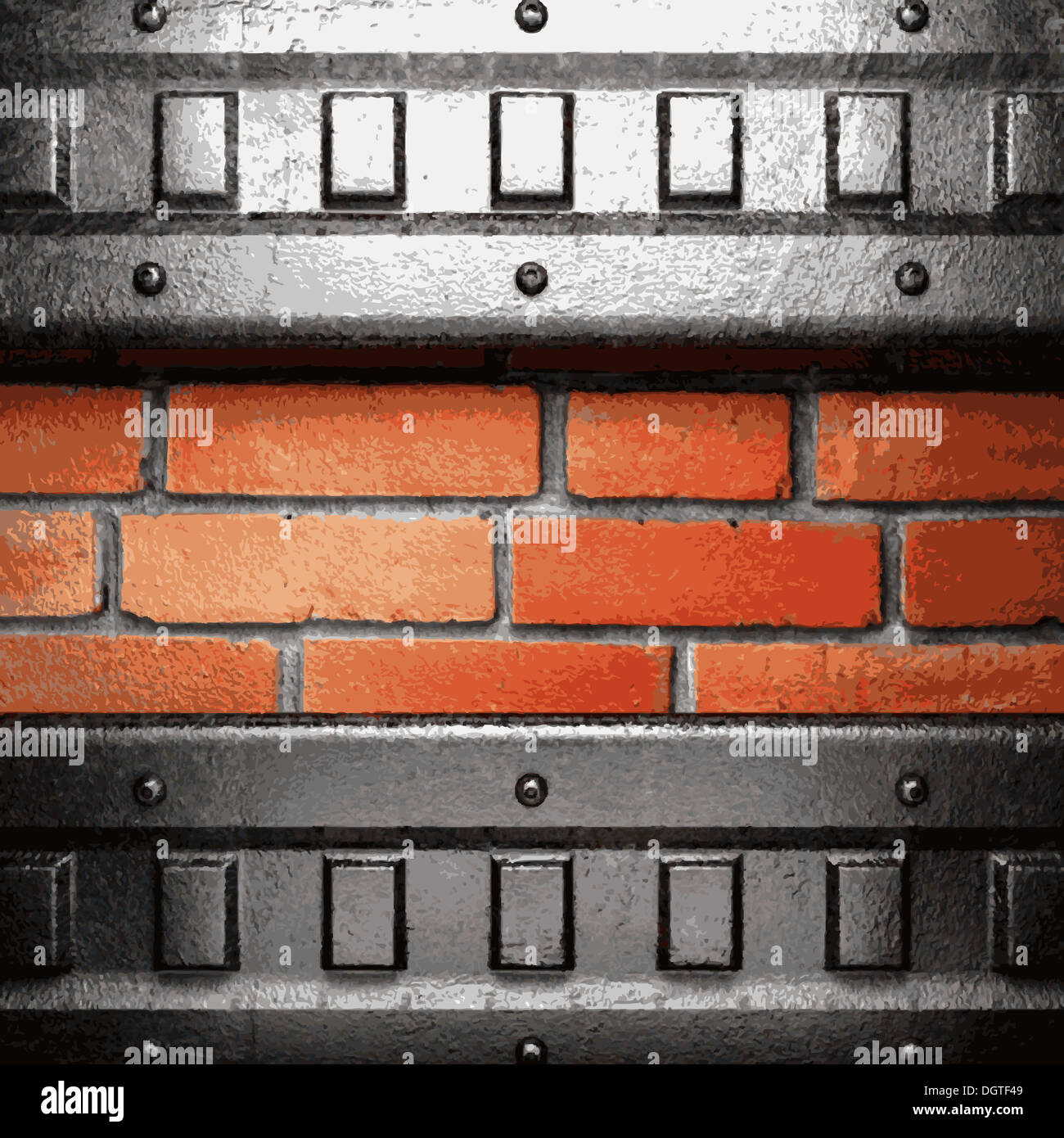 metal and brick background Stock Photo - Alamy