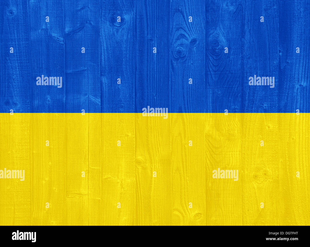 gorgeous Ukraine flag painted on a wood plank texture Stock Photo - Alamy