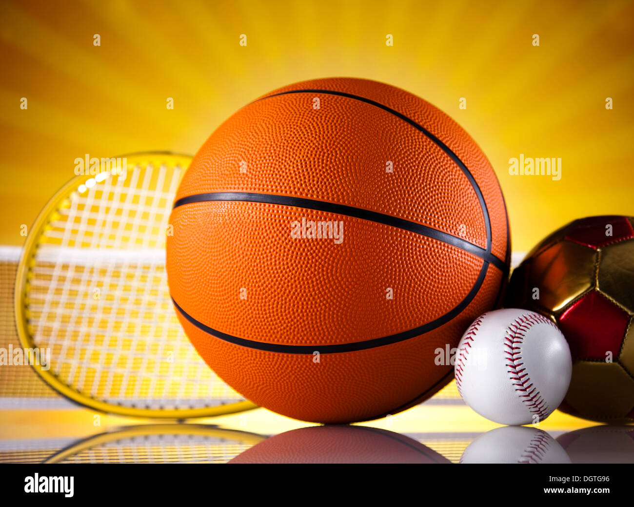 Sport equipment and balls Stock Photo - Alamy