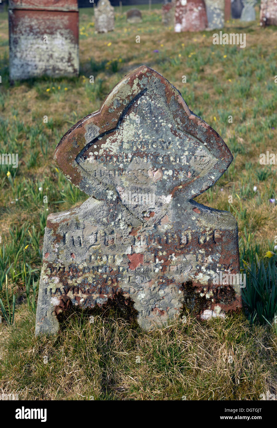 Gravestone lichen erosion hi-res stock photography and images - Alamy