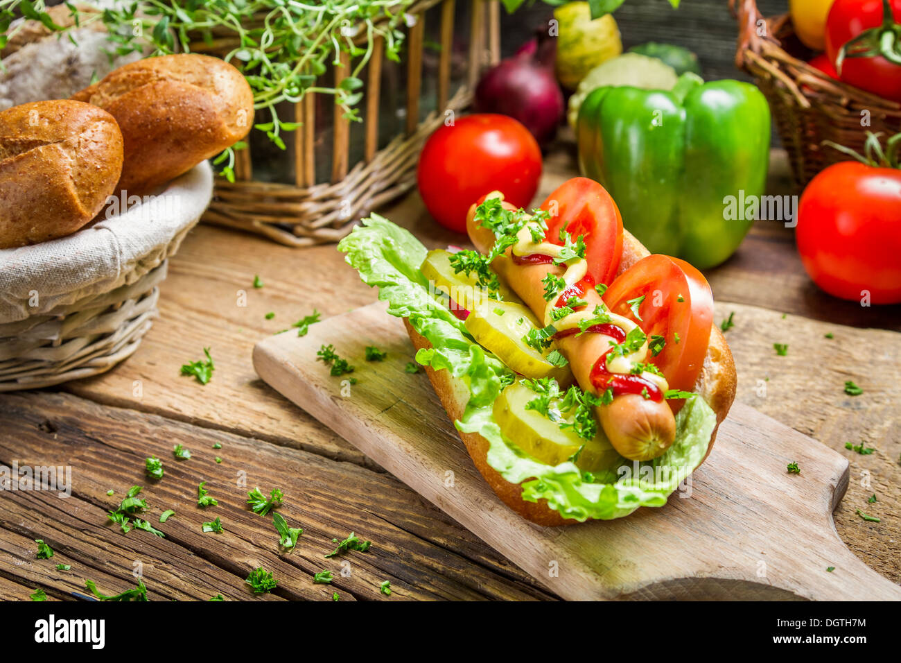 Fresh made hot dog hi-res stock photography and images - Alamy