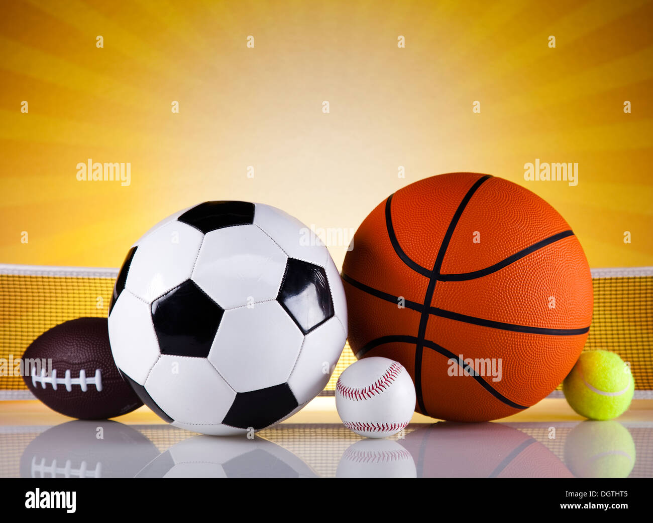 Assorted sports equipment Stock Photo - Alamy