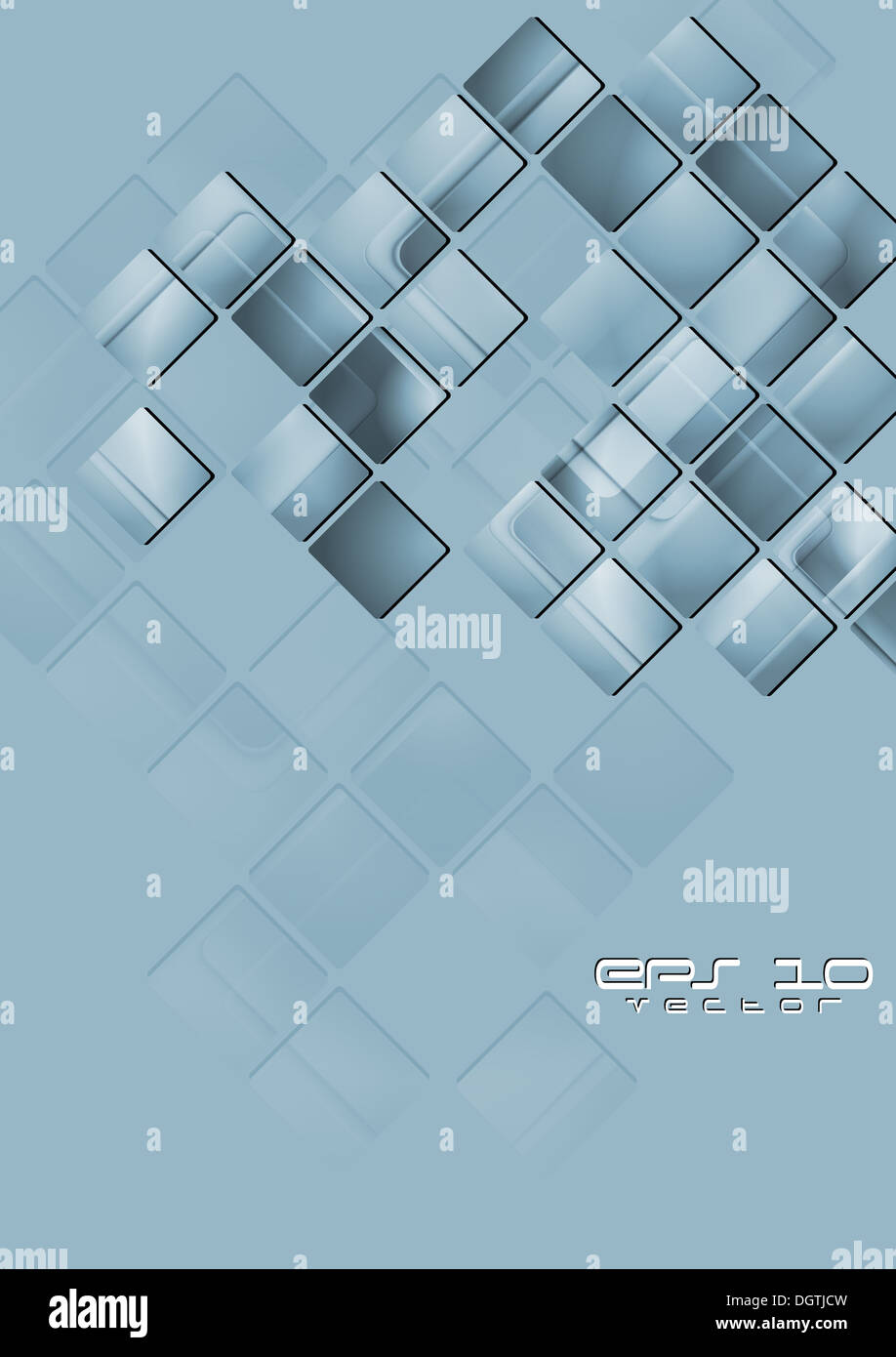 Abstract technology background with squares. Eps 10 vector illustration ...