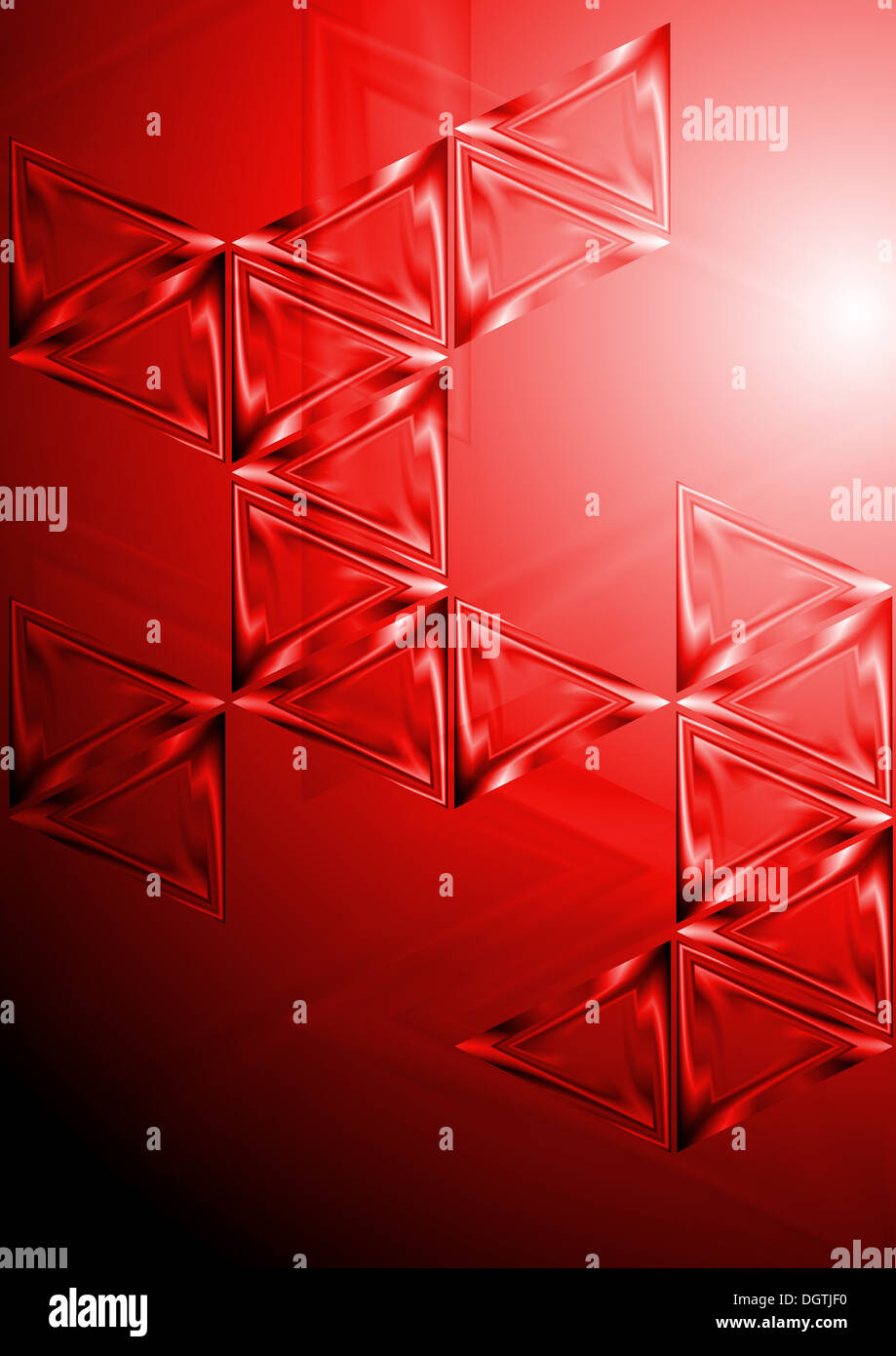 Bright red hi-tech background. Vector design eps 10 Stock Photo - Alamy