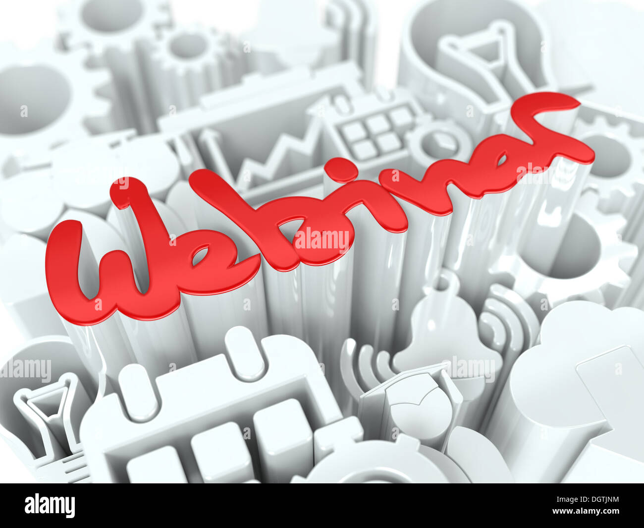 Webinar Concept on White Background Stock Photo - Alamy