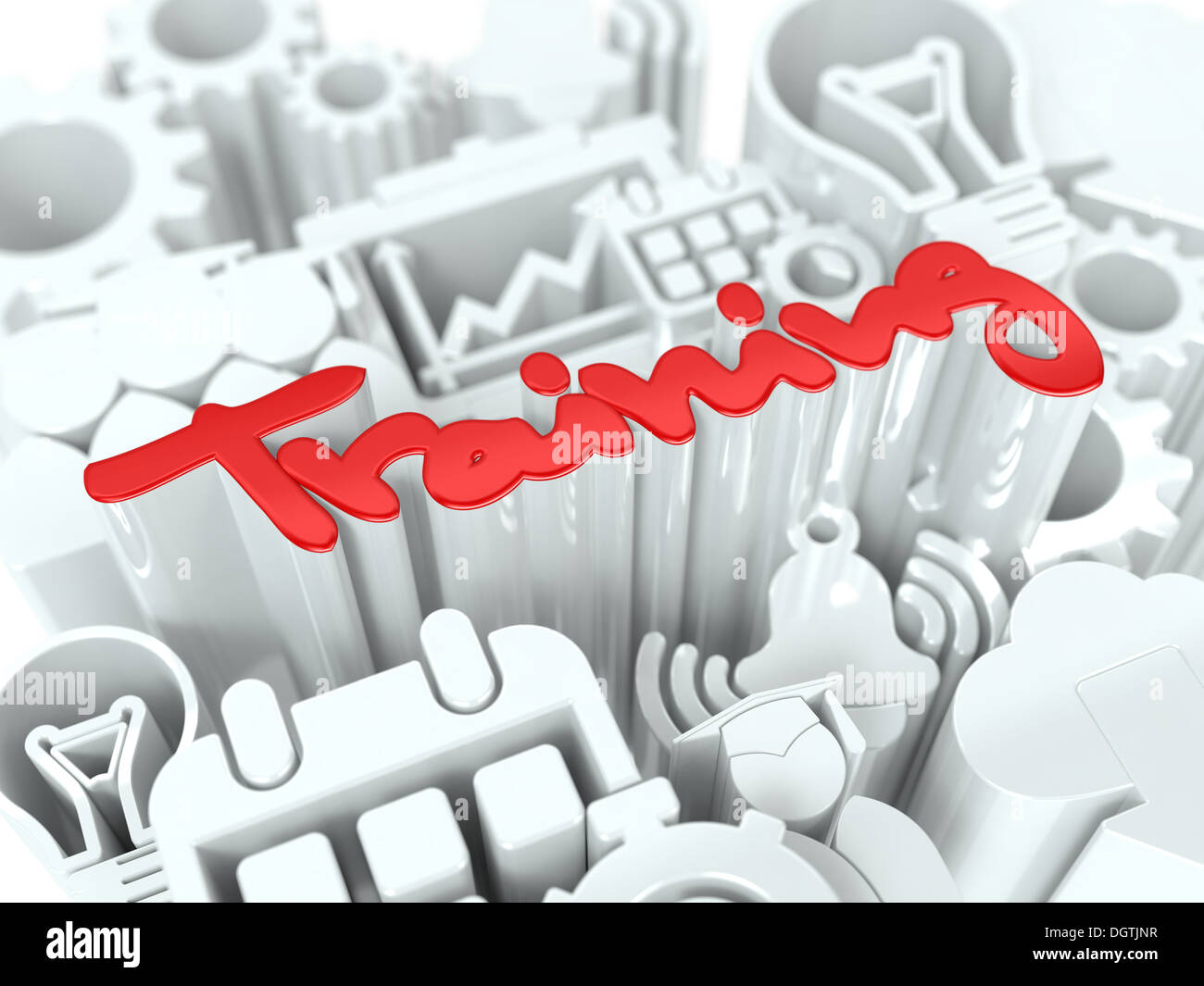 Training Concept on White Background Stock Photo - Alamy
