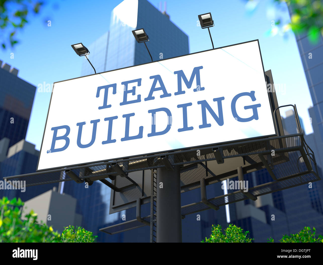 Team Building Concept on Billboard Stock Photo - Alamy