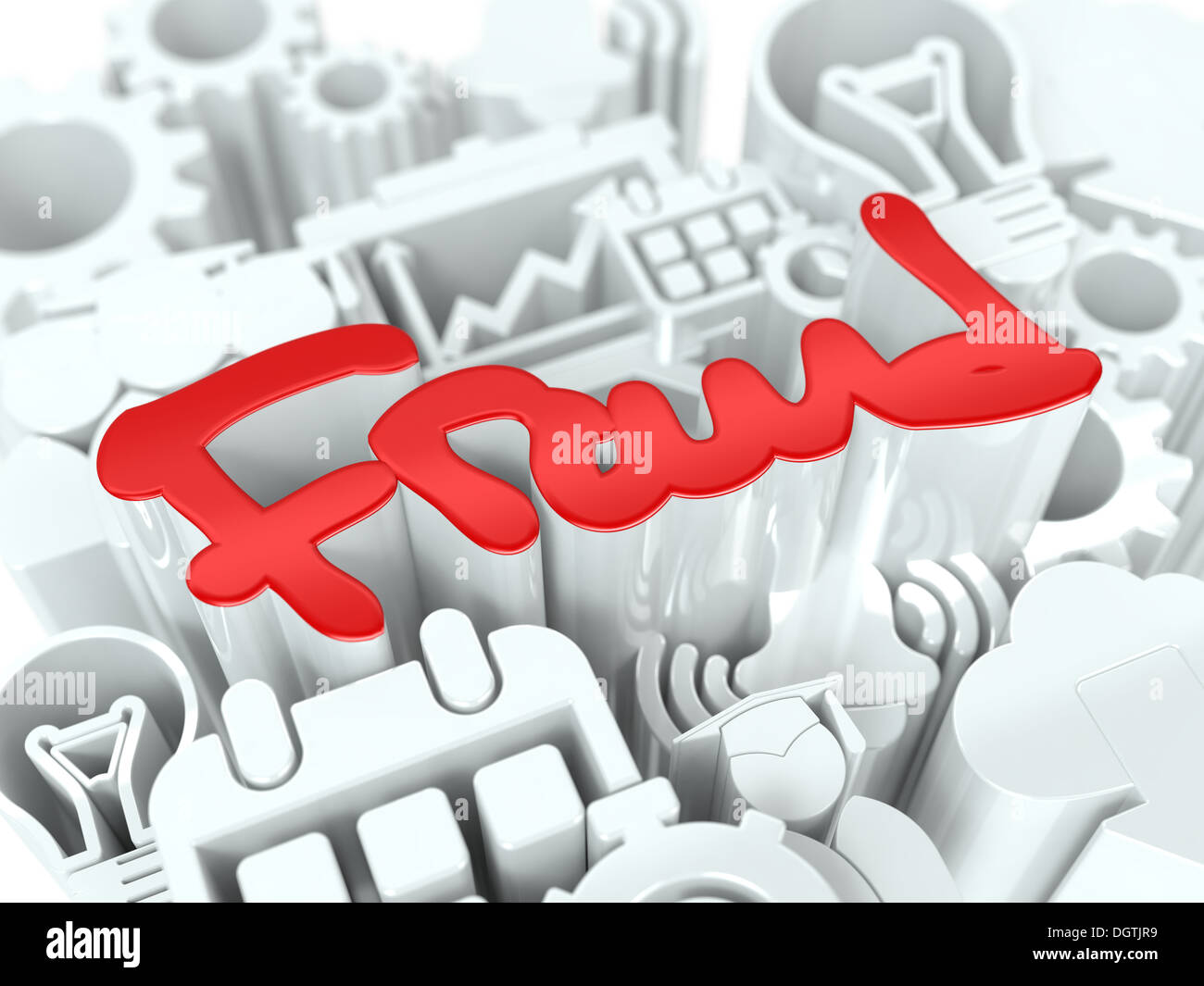 Fraud Concept on White Background Stock Photo - Alamy
