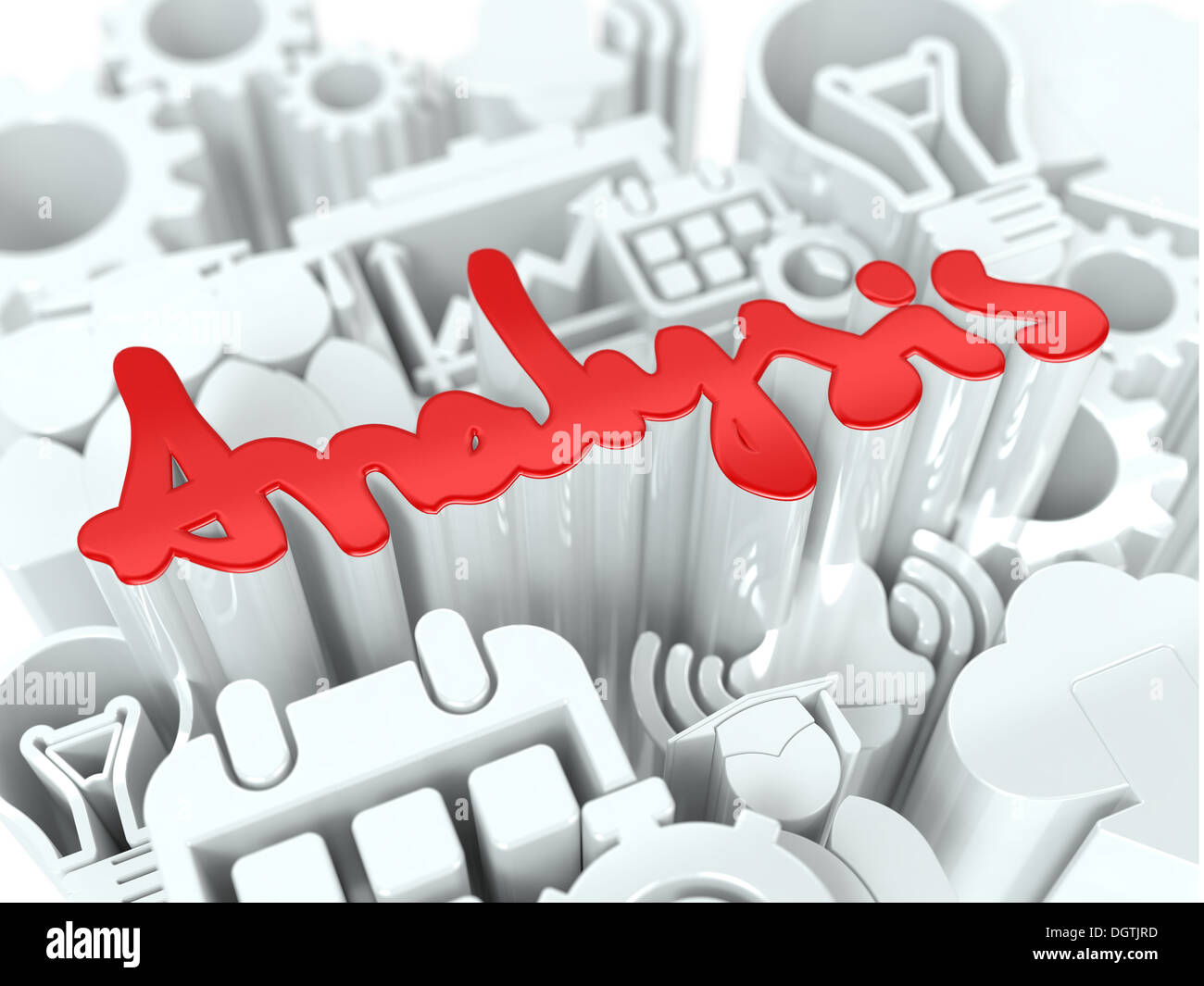 Analysis Concept on White Background Stock Photo - Alamy