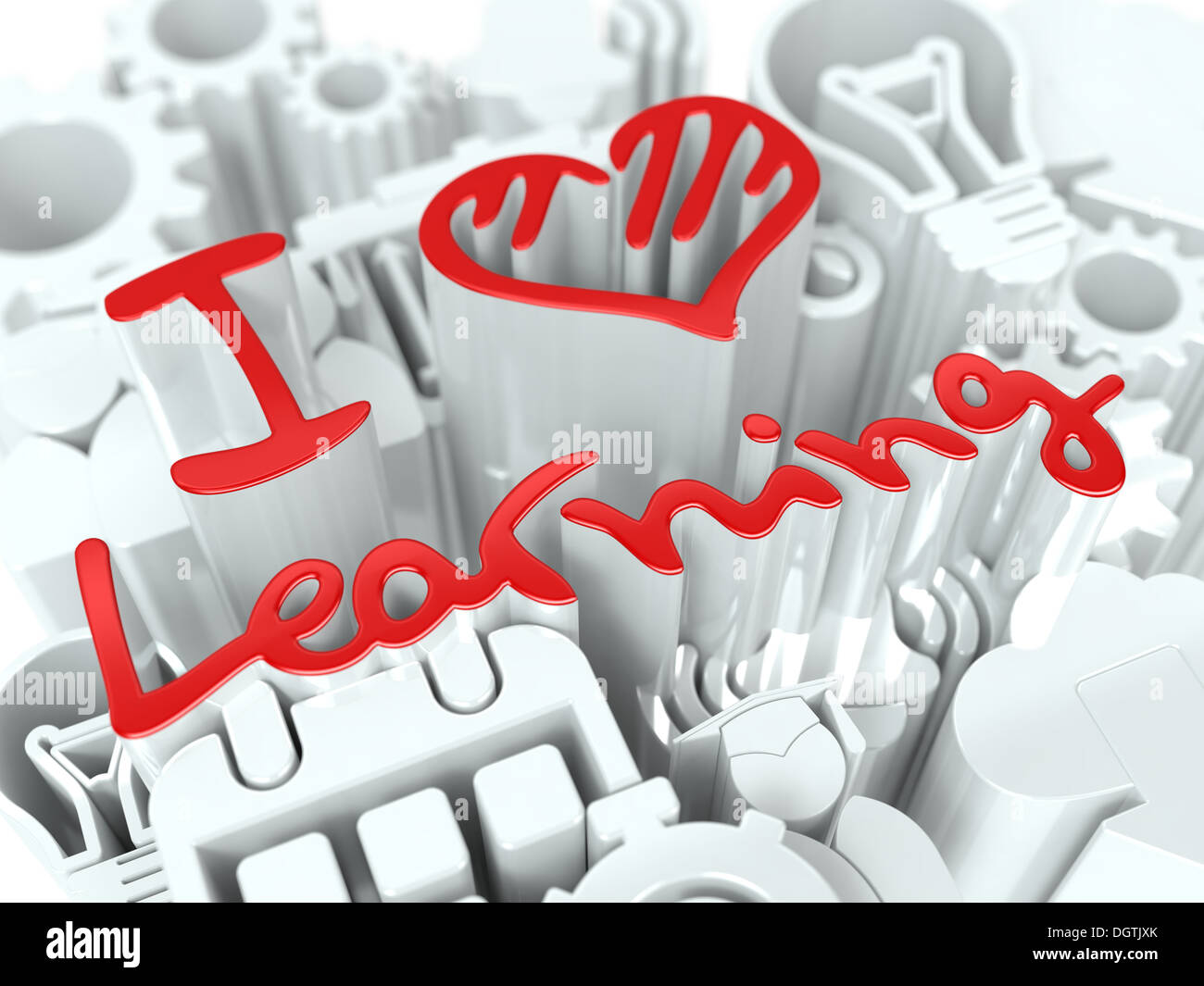 Education Concept on White Background Stock Photo - Alamy