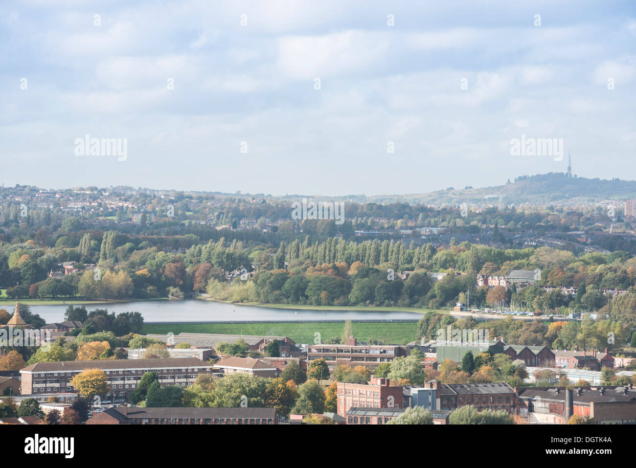 Edgbaston Reservoir, as seen from the city centre, Birmingham, West ...