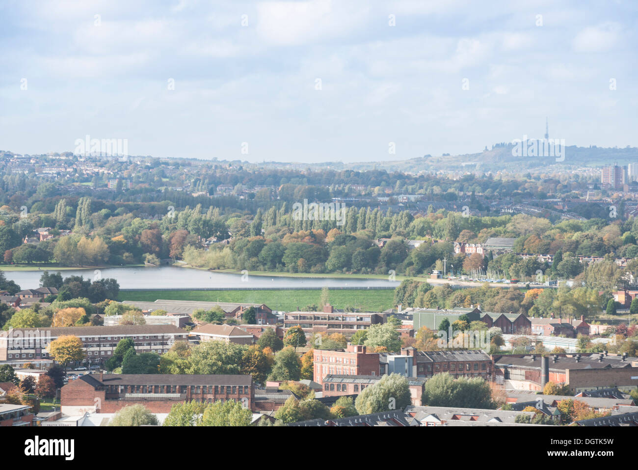 Edgbaston Reservoir, as seen from the city centre, Birmingham, West ...