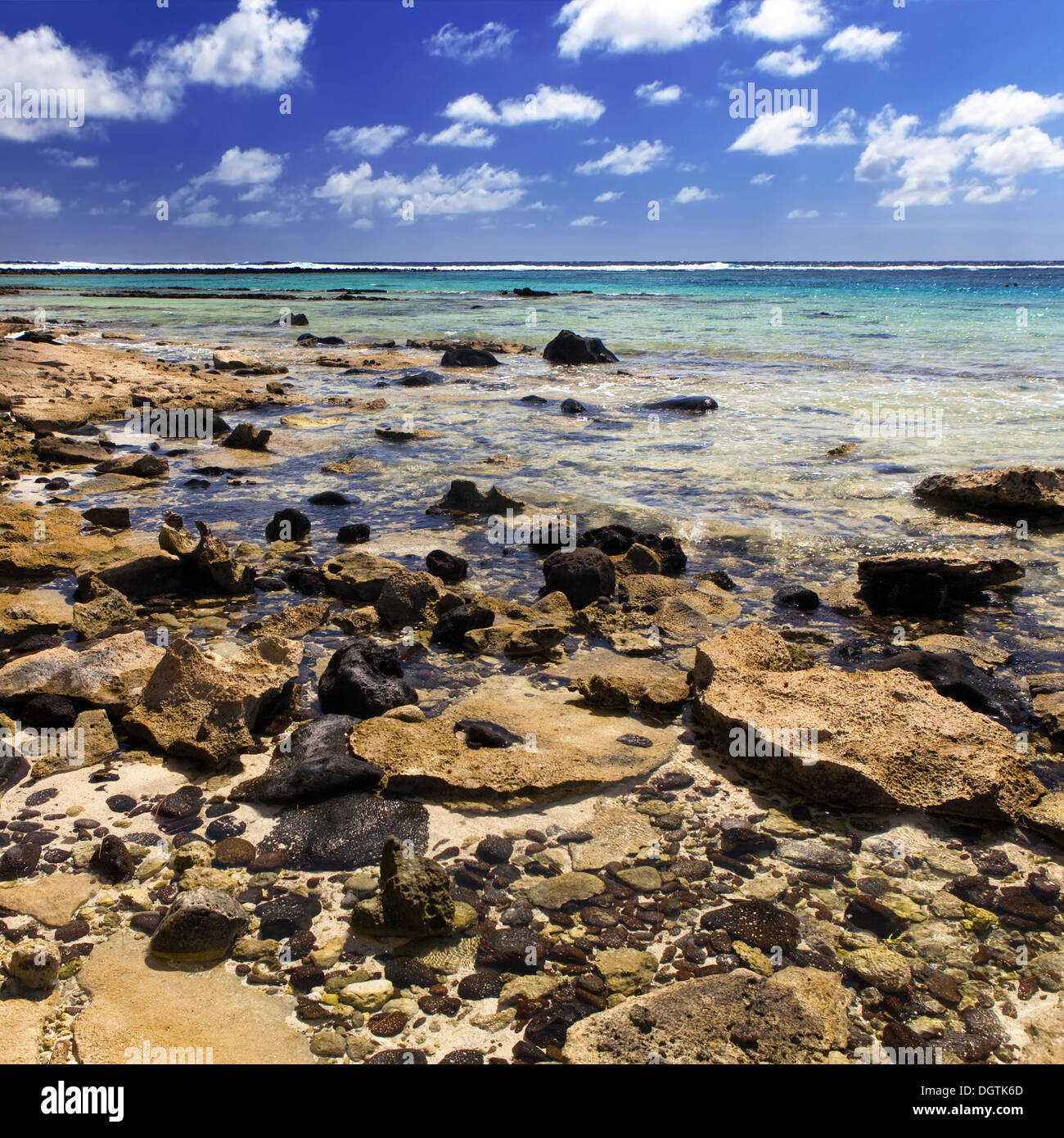 Mauritius. Stony landscape. island Gabriel Stock Photo - Alamy
