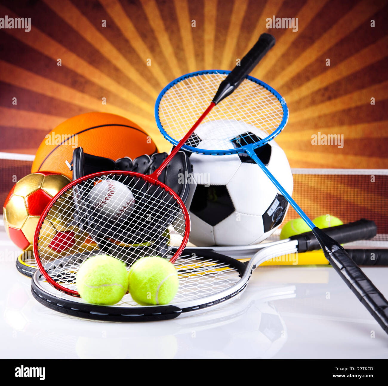 Sport equipment and balls Stock Photo - Alamy