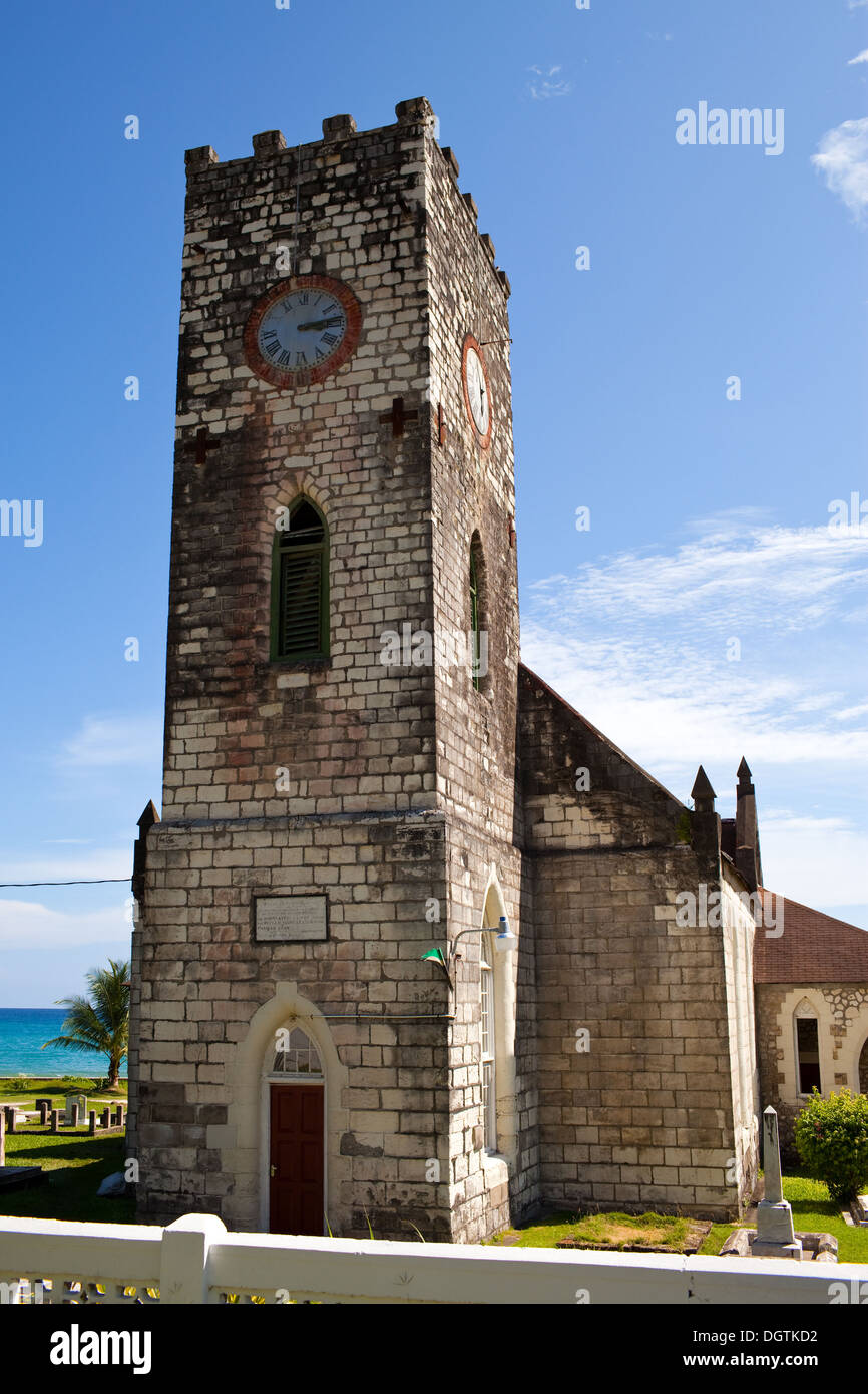 Ancient colonial church. Jamaica Stock Photo - Alamy