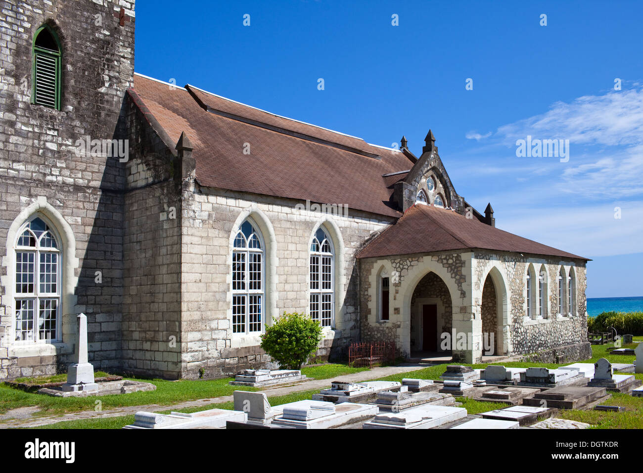 Ancient colonial church. Jamaica Stock Photo - Alamy