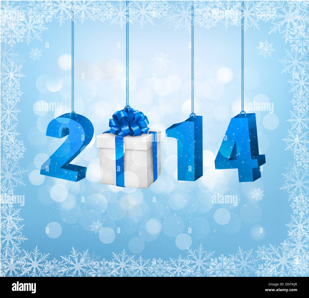 Happy new year 2014! New year design template. Vector illustration ...