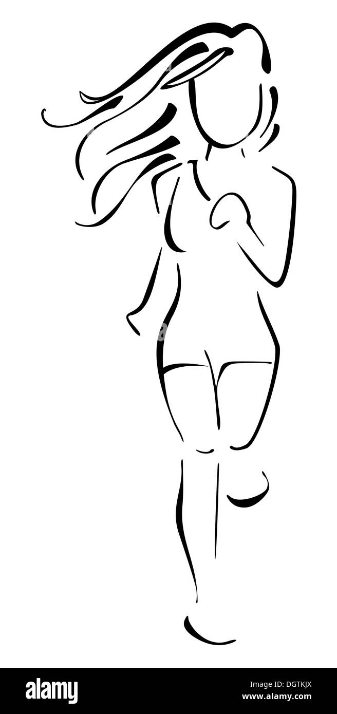 Female running female runner Black and White Stock Photos & Images - Alamy