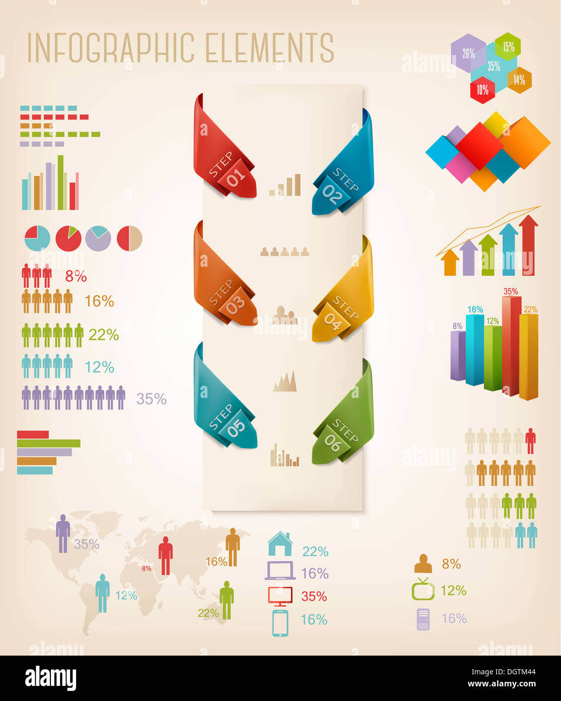 Set of Info graphics elements. Vector illustration Stock Photo - Alamy