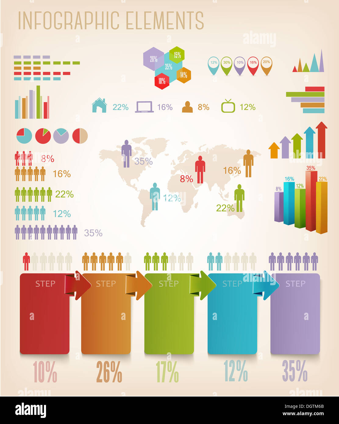 Set of Info graphics elements. Vector illustration Stock Photo - Alamy