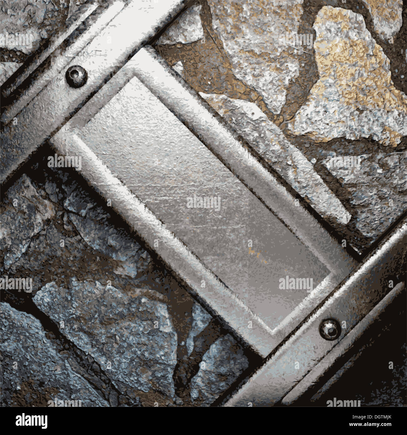 metal and stone background Stock Photo - Alamy
