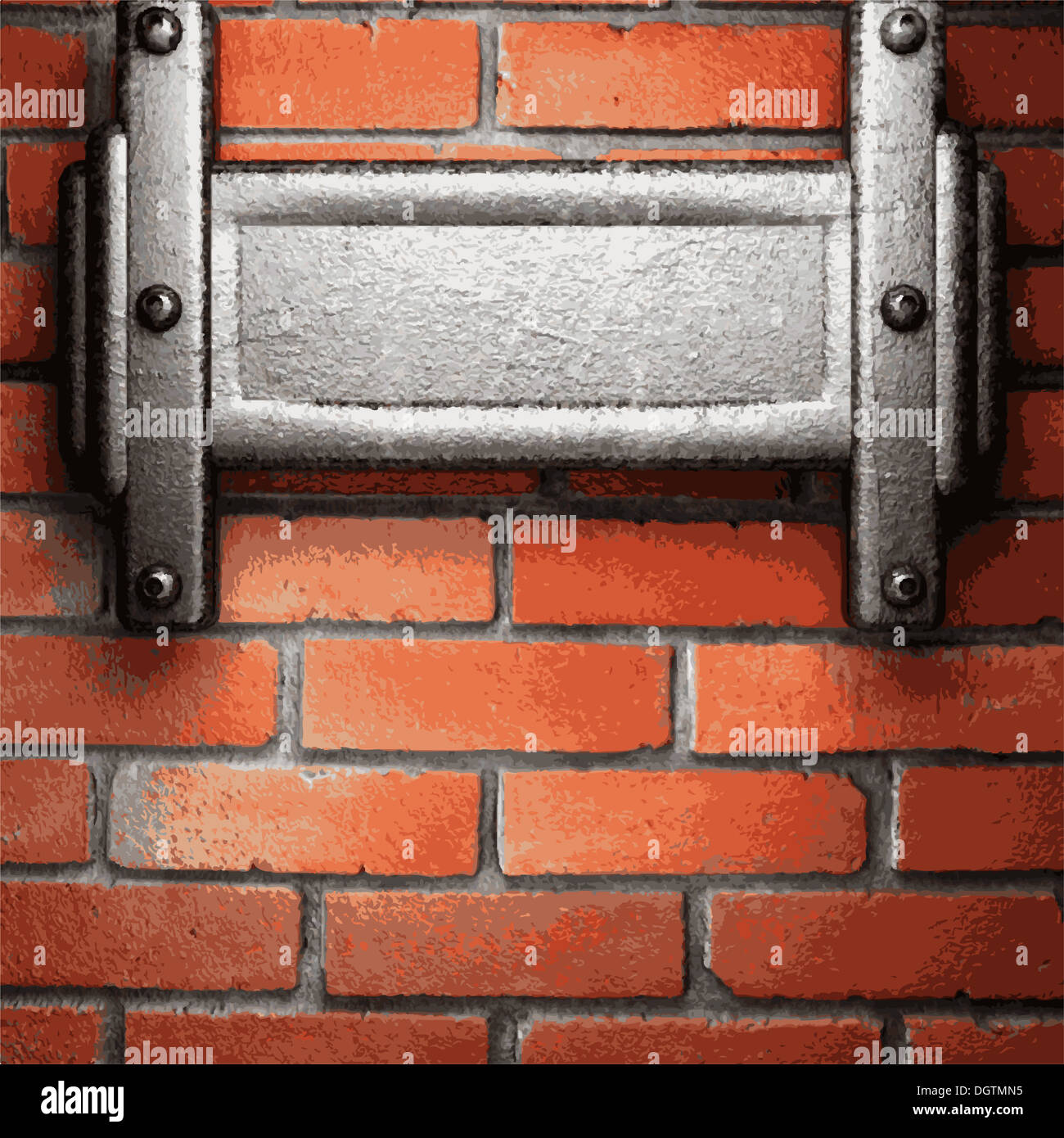 metal and brick background Stock Photo - Alamy