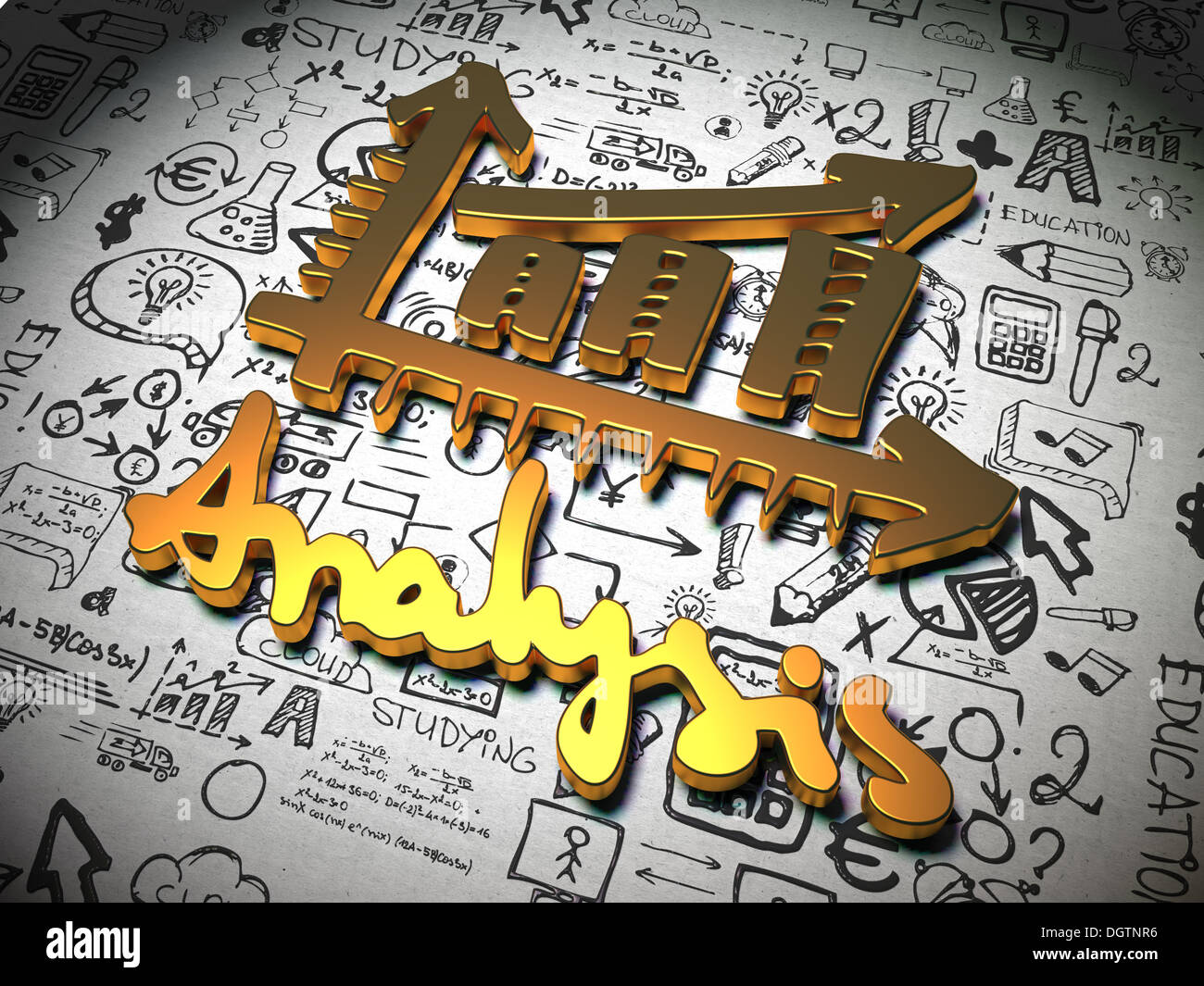 Analysis Background with Handwritten Characters Stock Photo - Alamy