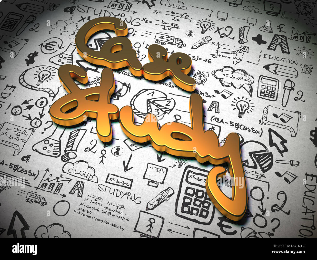 Case Study Background with Handwritten Characters Stock Photo - Alamy