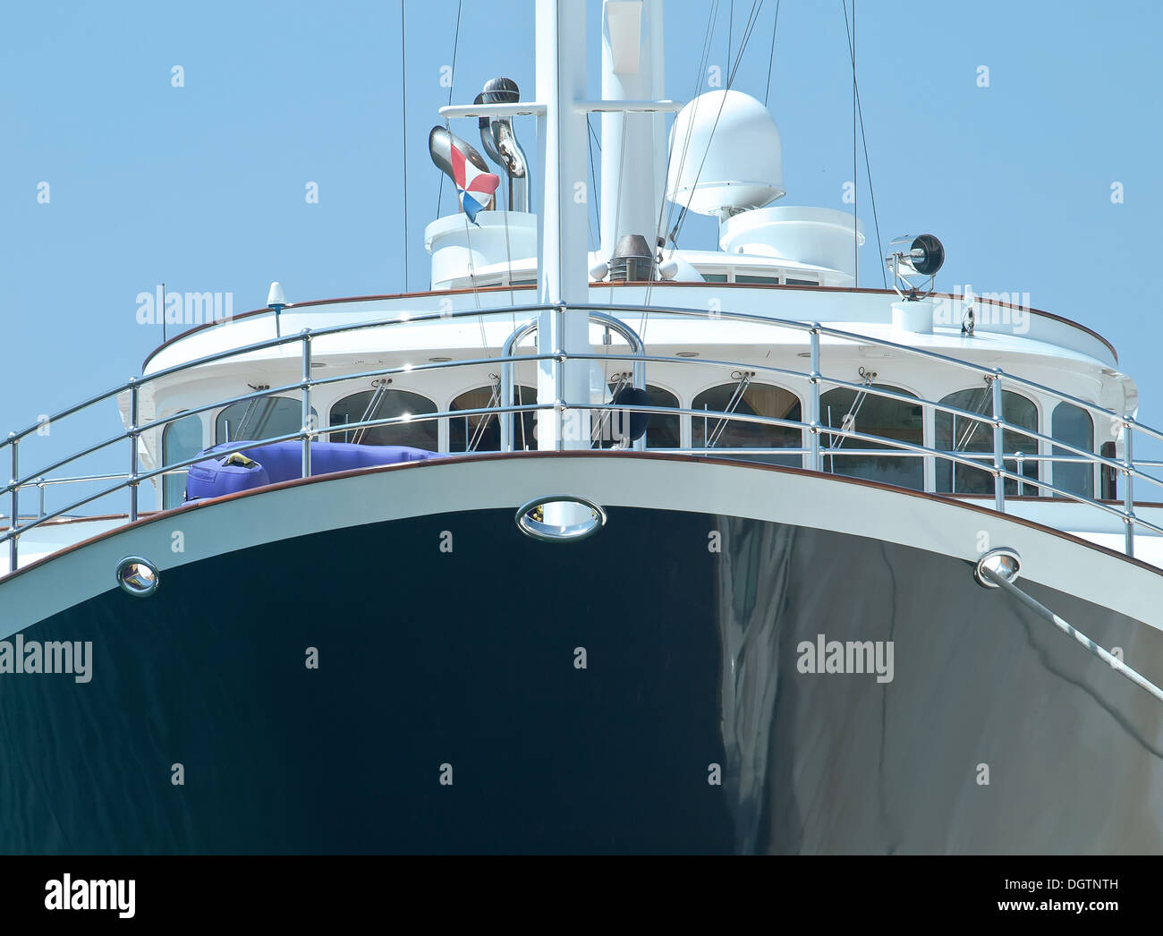 passenger boat - prow and main deck Stock Photo - Alamy