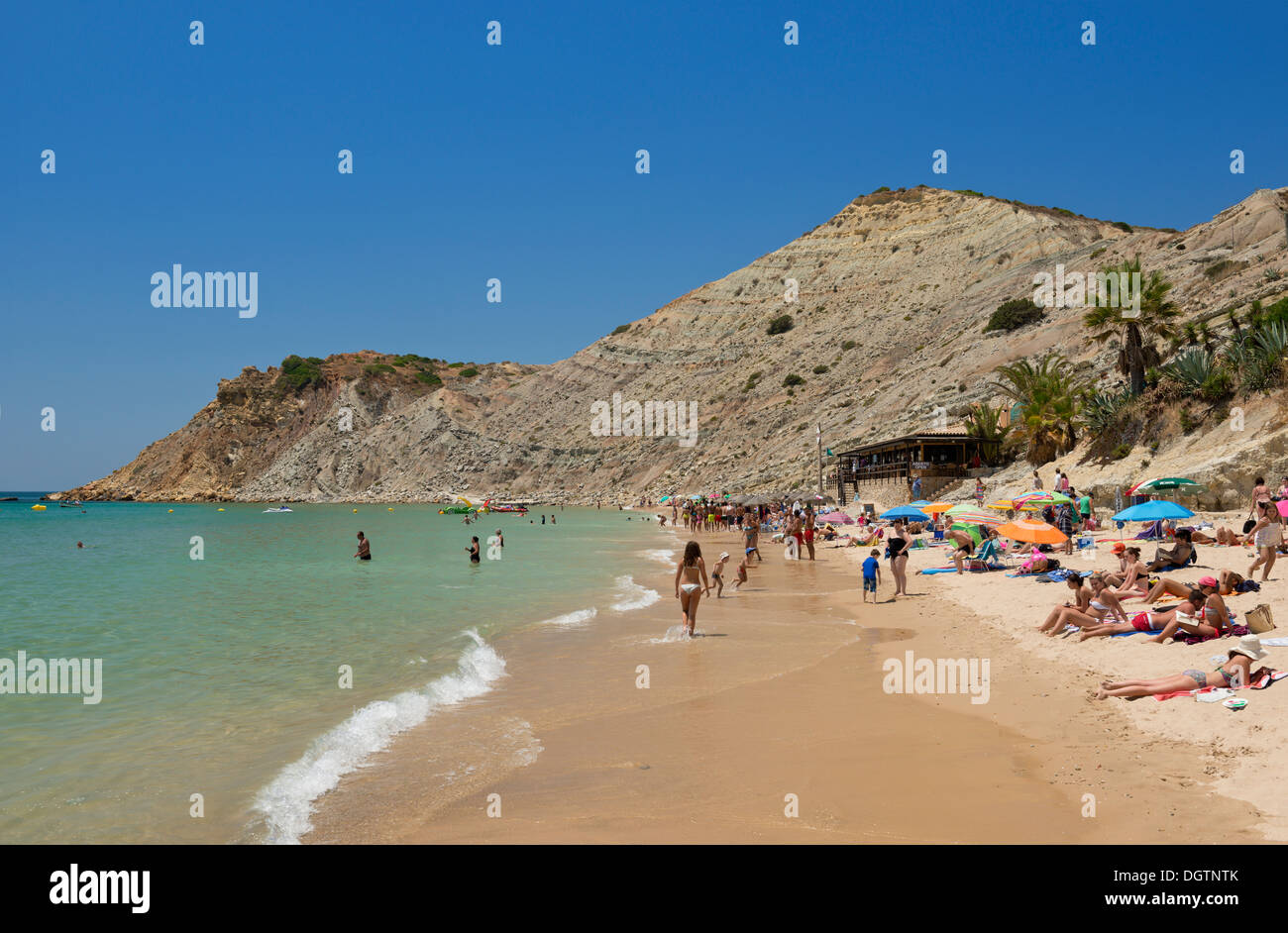 Portugal, the Algarve, Burgau beach in summer Stock Photo - Alamy