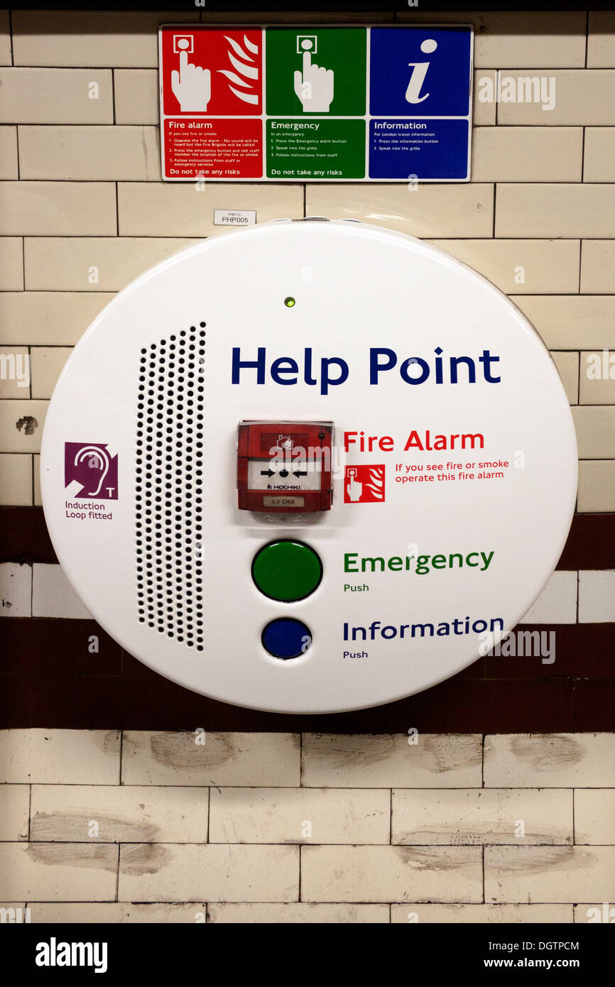 Help Point, London Underground Stock Photo: 62010052 - Alamy