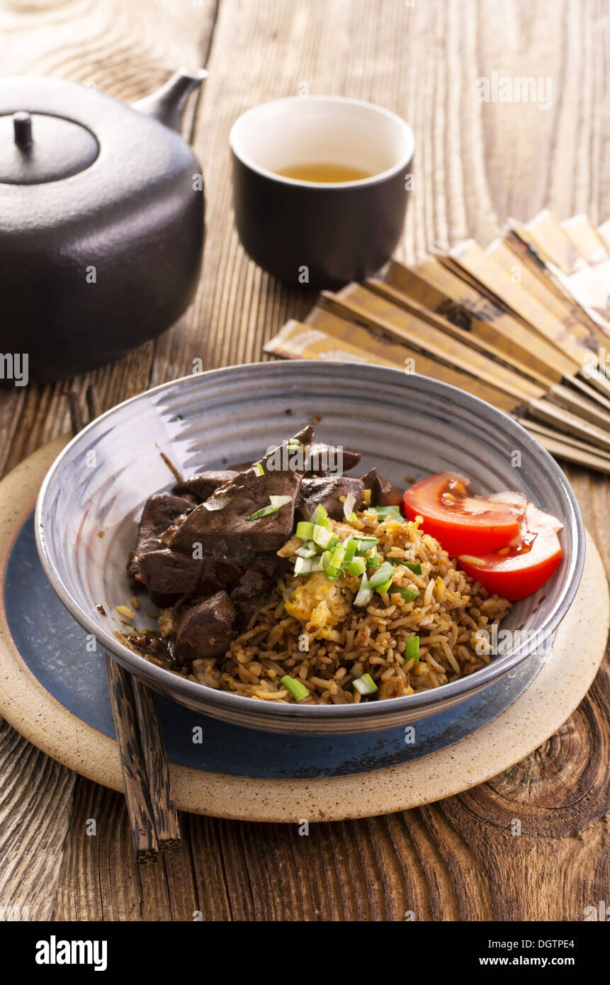 fried rice with liver Stock Photo - Alamy