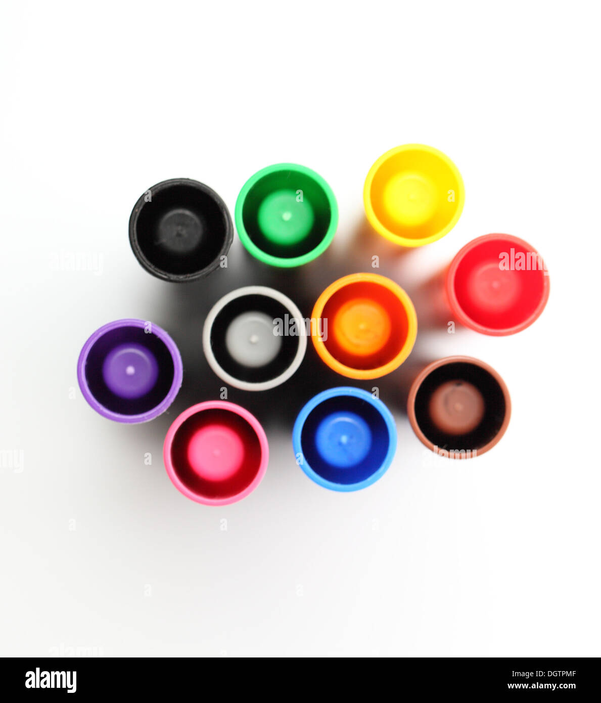 markers isolated on white background Stock Photo - Alamy