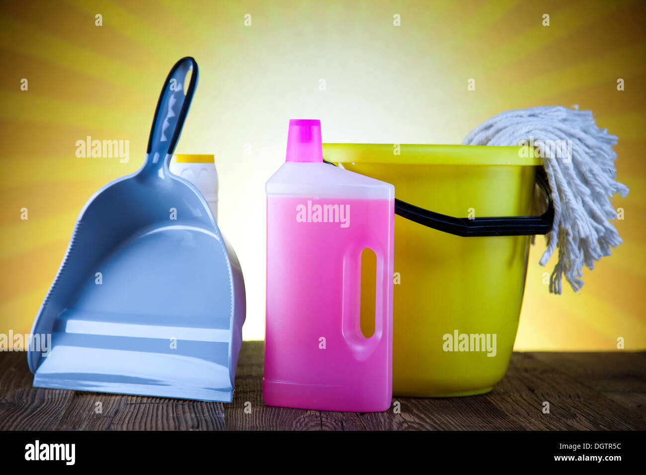 Assorted cleaning products Stock Photo - Alamy