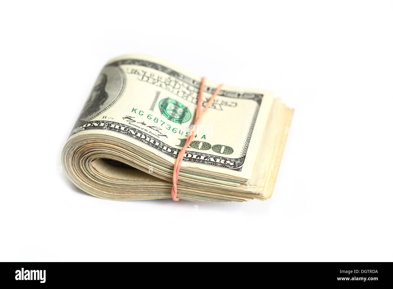 dollars isolated on white background Stock Photo - Alamy