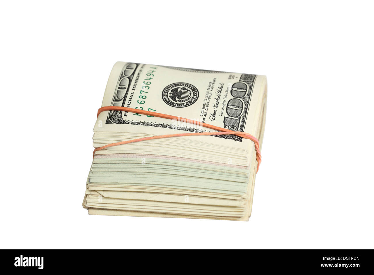 dollars isolated on white background Stock Photo - Alamy